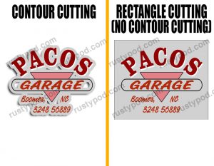 personalized garage lettering vinyl sticker 10610 - Rustypod Store