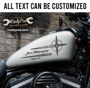 personalized chop shop lettering hand paint motorcycle fuel tank decal ...