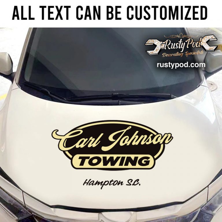 personalized towing graphic vinyl sticker 10700 - Rustypod Store