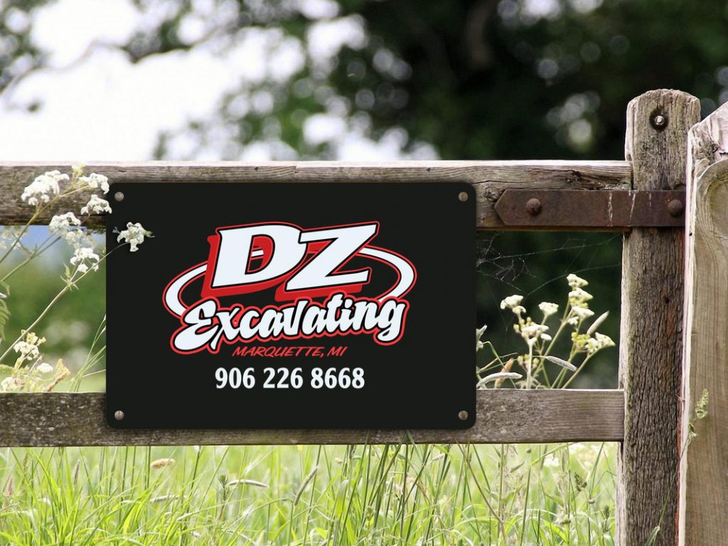 personalized excavating truck graphics print metal sign 10708 ...