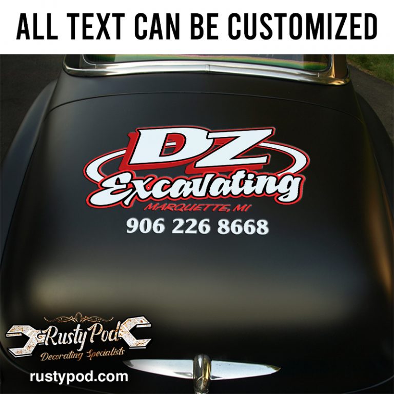 personalized excavating truck graphics vinyl sticker 10708 - Rustypod Store