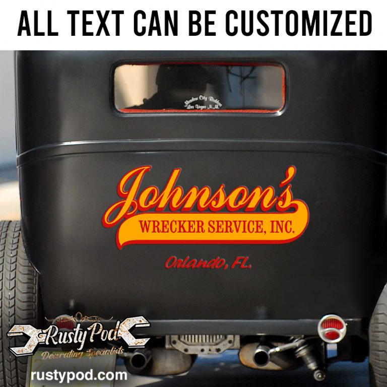 personalized vintage lettering for semi truck vinyl sticker 10720 ...
