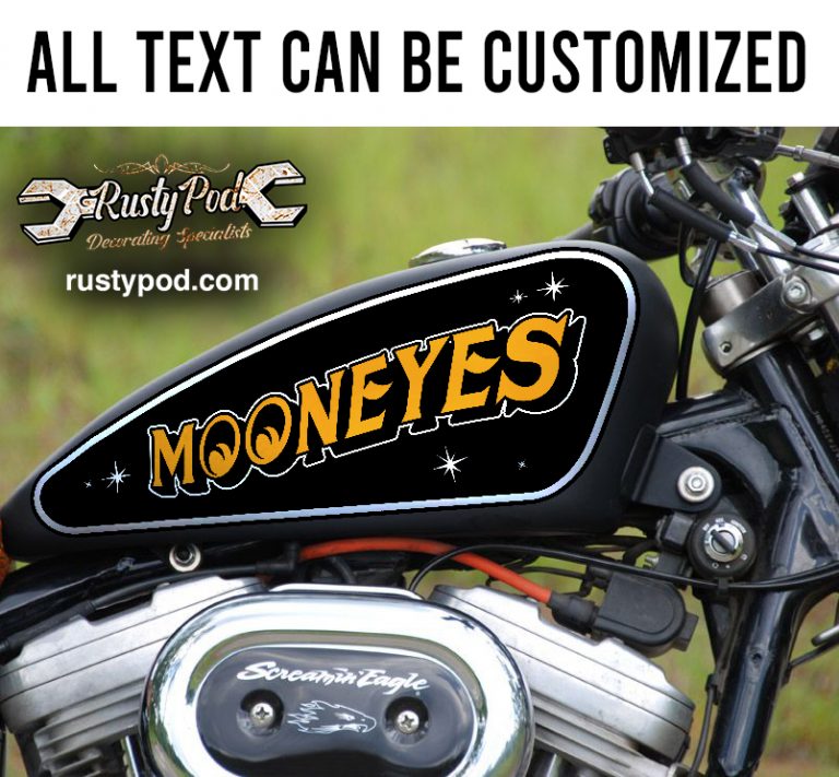 mooneyes motorcycle fuel tank decal 10755 - Rustypod Store