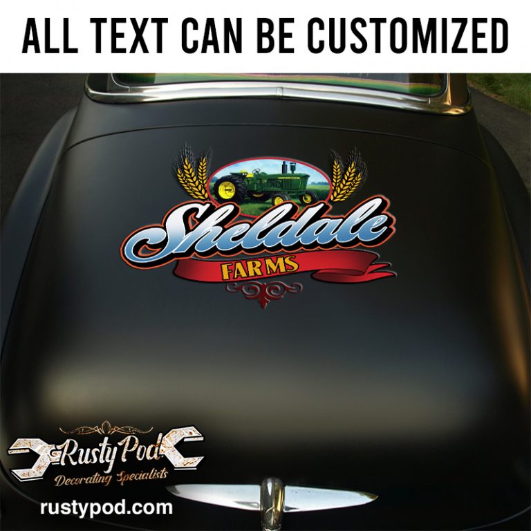 Personalized farm truck lettering vinyl sticker 10886 - Rustypod Store