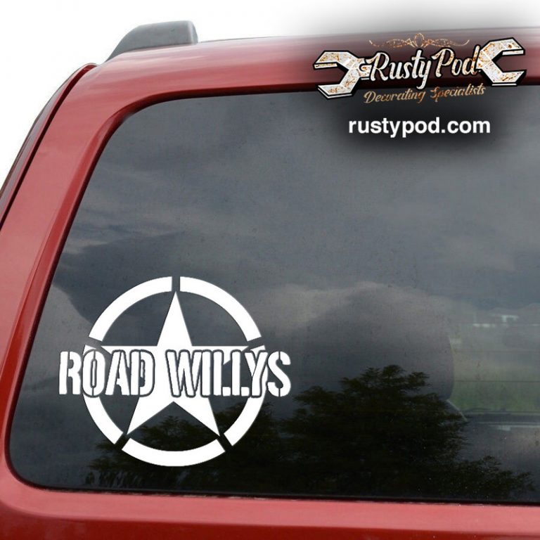 Personalized roar willys hot rod sticker 10945 - Rustypod Store