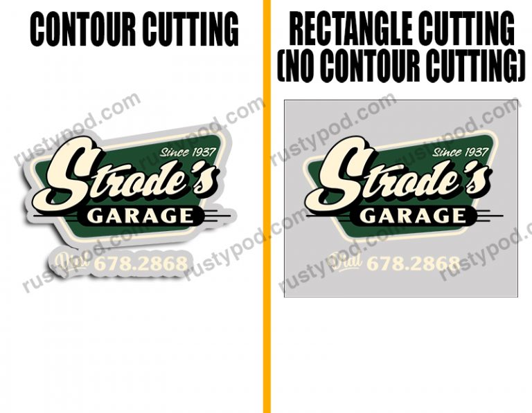personalized hot rod garage lettering sticker 11004 - Rustypod Store