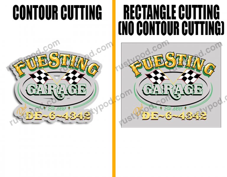 personalized hot rod garage sticker 11027 - Rustypod Store