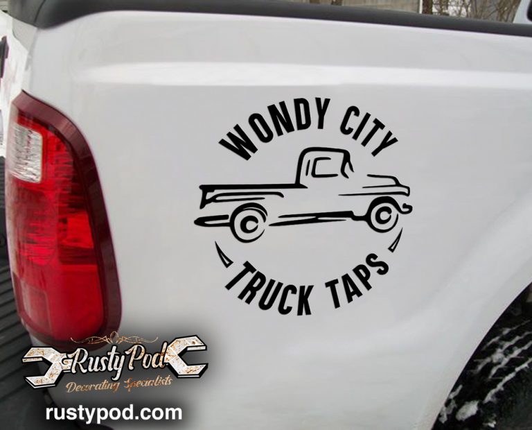 personalized truck taps sticker 11035 - Rustypod Store