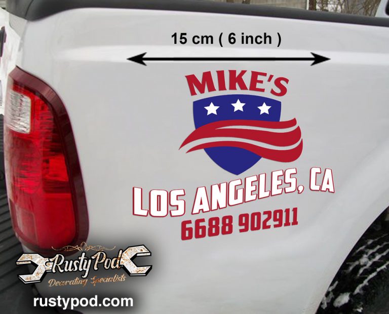 personalized usa company lettering sticker 11057 - Rustypod Store