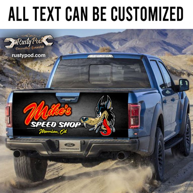 personalized lone wolf lettering truck tailgate decals 11139 - Rustypod ...