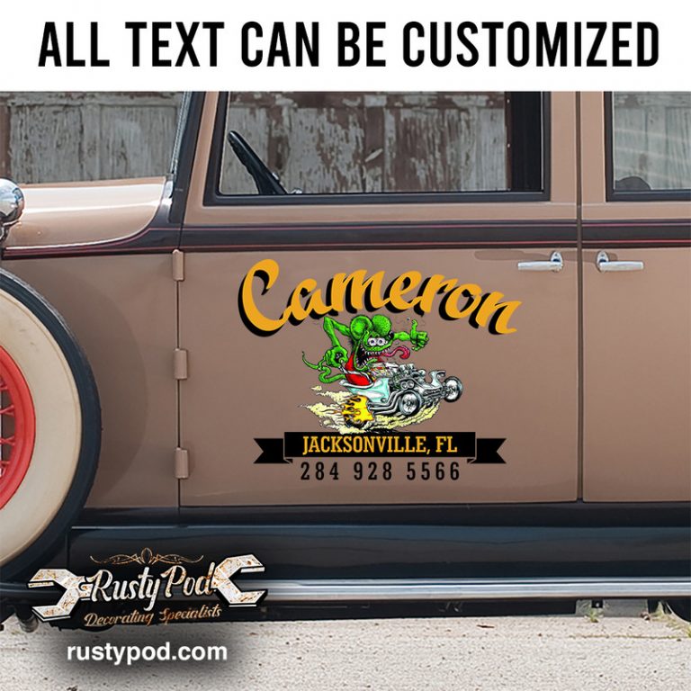 personalized Old School Rat fink rat rod sticker 11201 - Rustypod Store