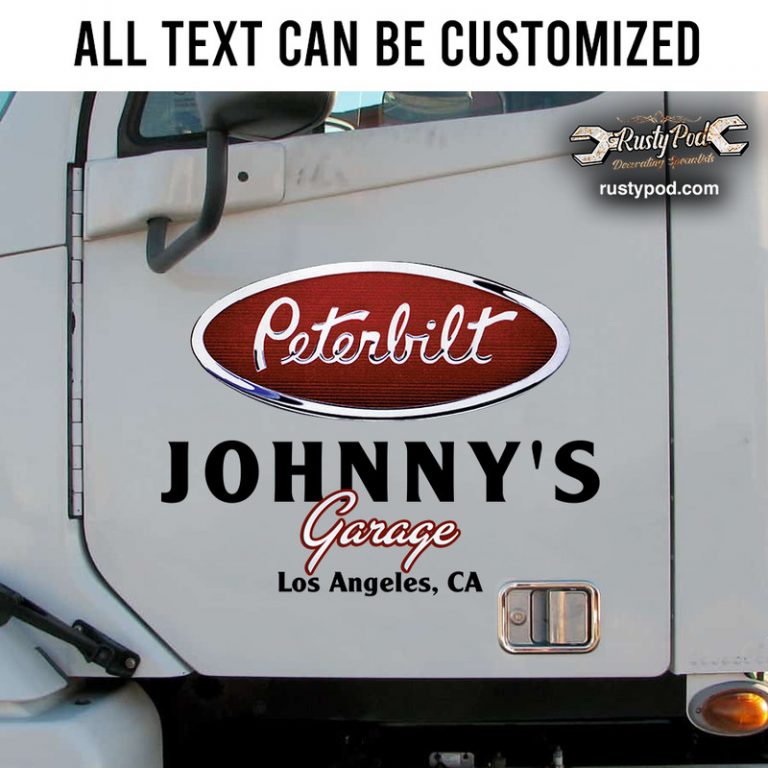 personalized peterbilt emblem sticker 11276 - Rustypod Store