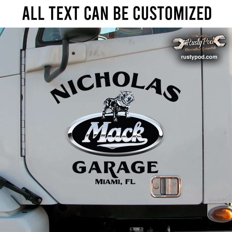 personalized mack truck emblem sticker 11277 - Rustypod Store