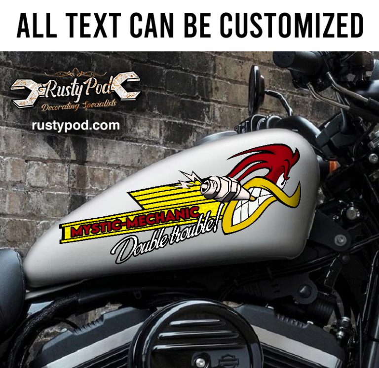 Personalized mr horsepower motorcycle fuel tank decal 11293 - Rustypod ...