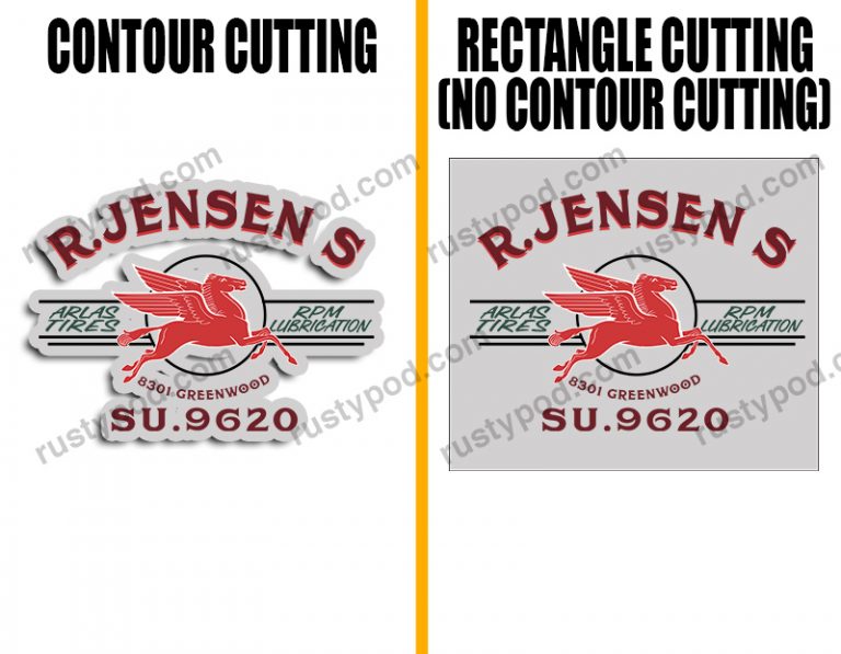 Personalized VINTAGE MOBIL GAS sticker 11383 - Rustypod Store