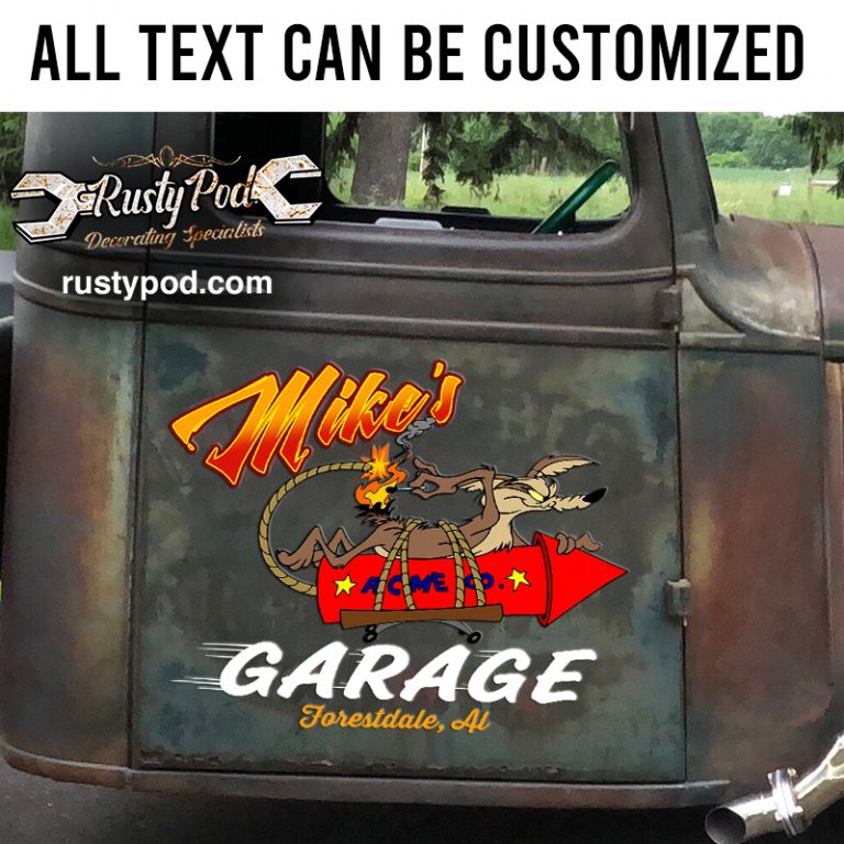 Personalized HOT ROD VINTAGE RACING sticker 11386 - Rustypod Store