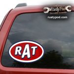 Personalized RAT ROD Hot Rod sticker 11387 - Rustypod Store
