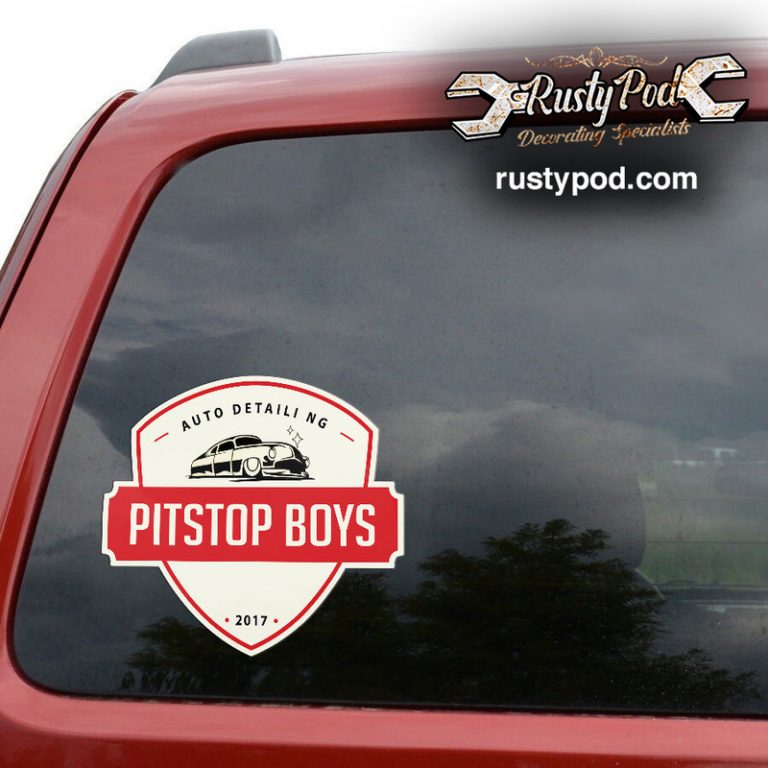 Personalized pitstop auto detailing sticker 11417 - Rustypod Store