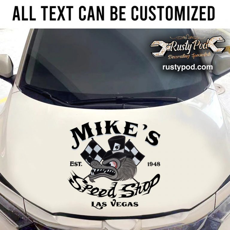 Personalized lone wolf lettering sticker 11418 - Rustypod Store