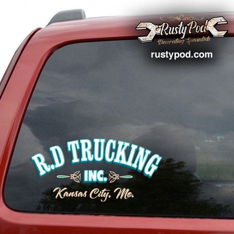 Personalized RD trucking convoy sticker 11424 - Rustypod Store