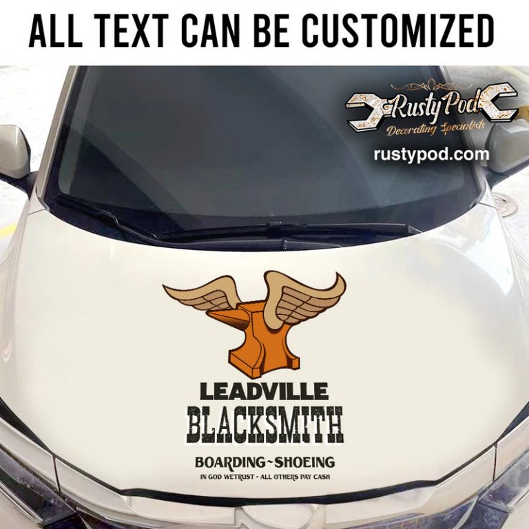 Personalized black smith lettering sticker 11458 - Rustypod Store