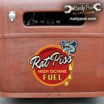 Powered by rat piss high octane fuel sticker 11464 - Rustypod Store