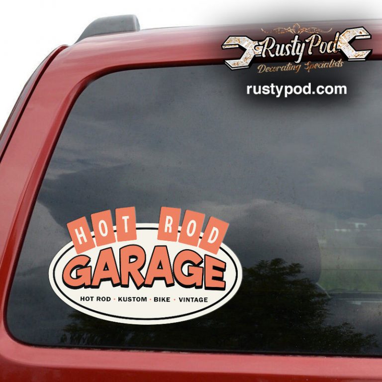 Personalized vintage hot rod lettering sticker 11467 - Rustypod Store