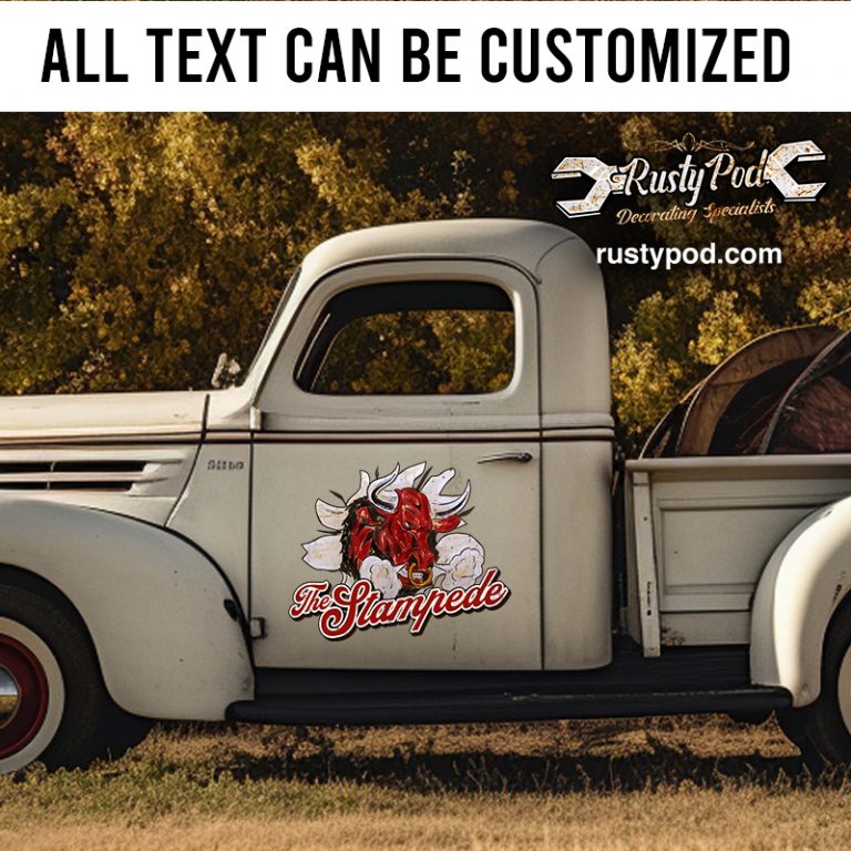 Personalized angry bull sticker 11593 - Rustypod Store