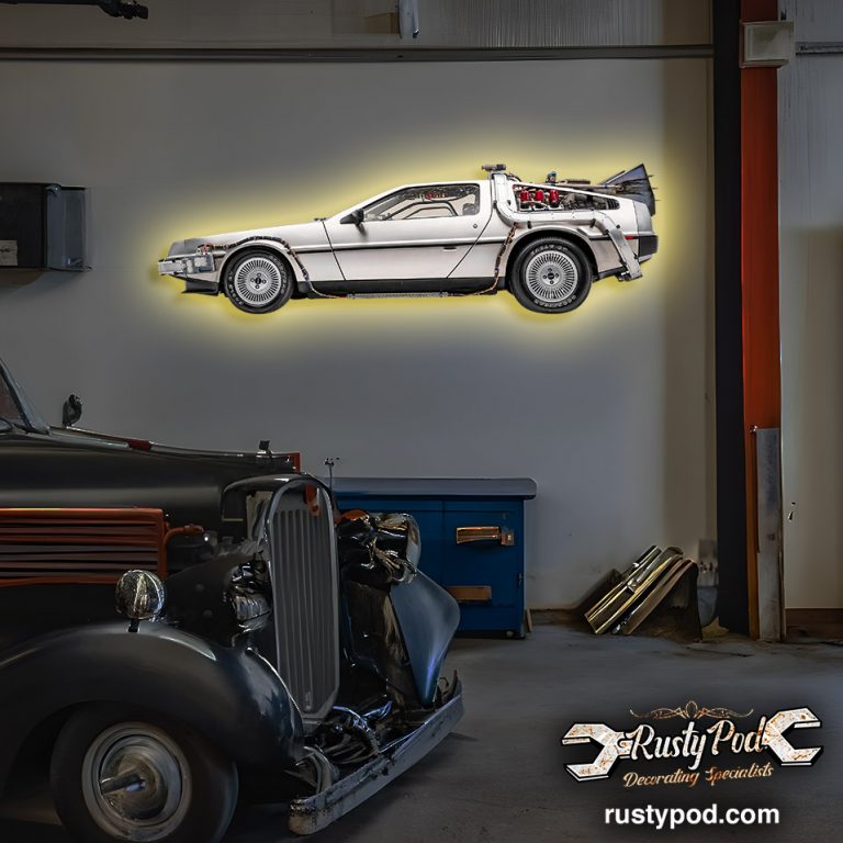 DeLorean DMC-12 Back to the Future car door die-cut metal sign 11602 ...