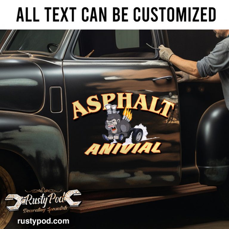Personalized animal engine sticker 11672 - Rustypod Store