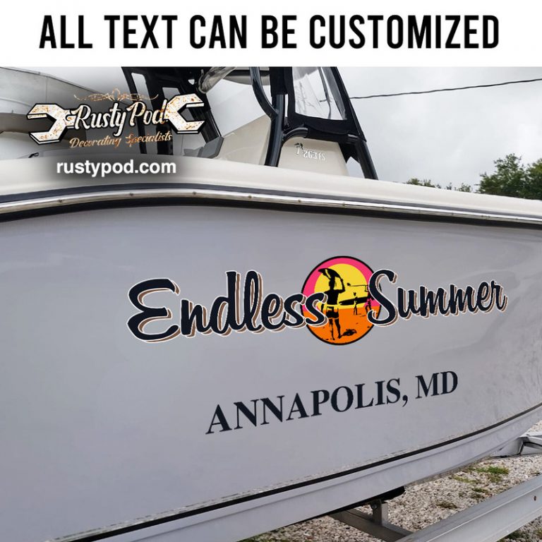 personalized endless summer sticker 11685 - Rustypod Store