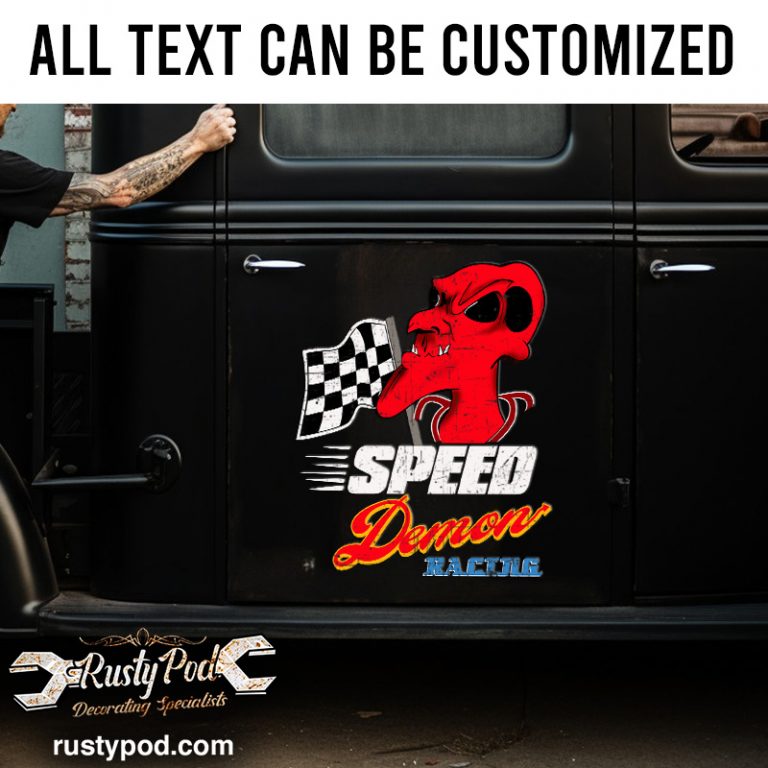 Personalized speed demon sticker 11701 - Rustypod Store