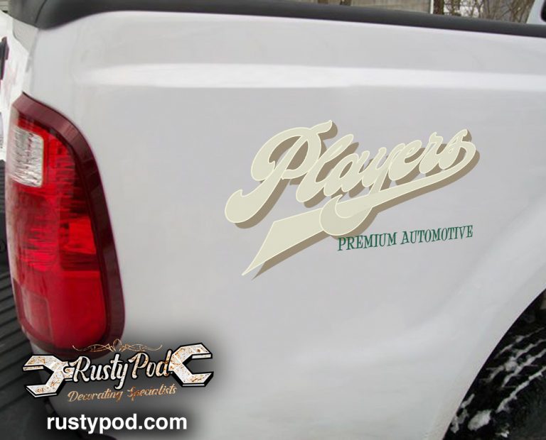Personalized vintage lettering sticker 11775 - Rustypod Store