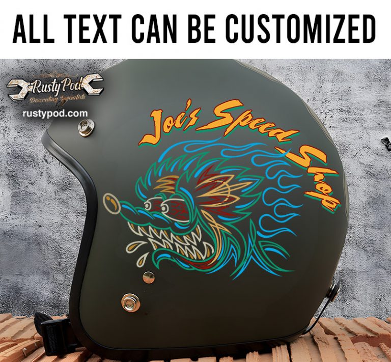 personalized pinstriping rat fink motorcycle helmet sticker 11805 ...