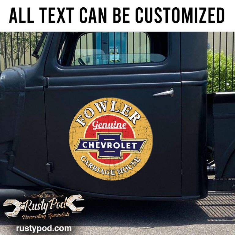 personalized chevrolet emblem sticker 11898 - Rustypod Store