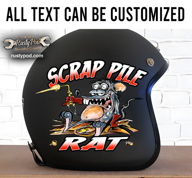 personalized scrappile rat welding lettering sticker 11920 - Rustypod Store