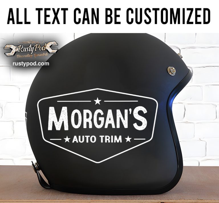 personalized hot rod lettering sticker 11950 - Rustypod Store