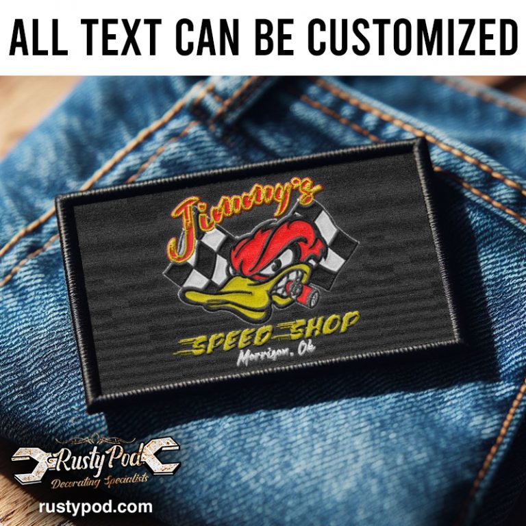 personalized hot rod lettering mr horsepower Iron on Embroidered Patch ...