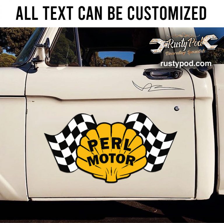 personalized motor shell gasoline sticker 11967 - Rustypod Store