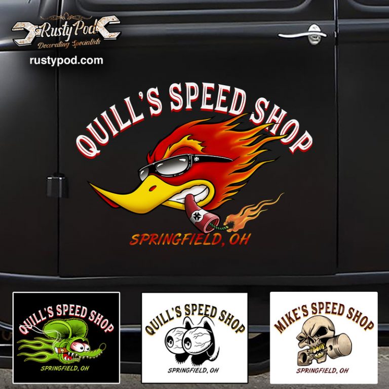 personalized company sign sticker 12002 - Rustypod Store