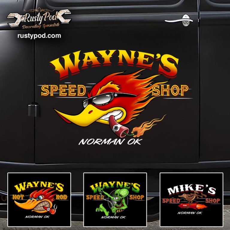 personalized mr horsepower rat fink sticker 12004 - Rustypod Store