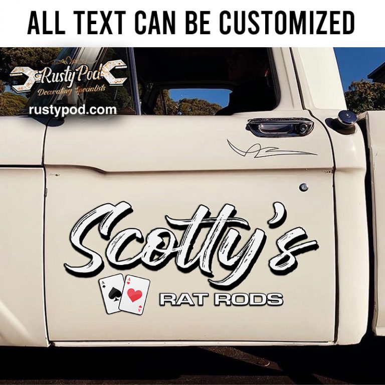 personalized ace rat rod sticker 12006 - Rustypod Store