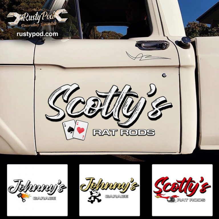 personalized ace rat rod sticker 12006 - Rustypod Store