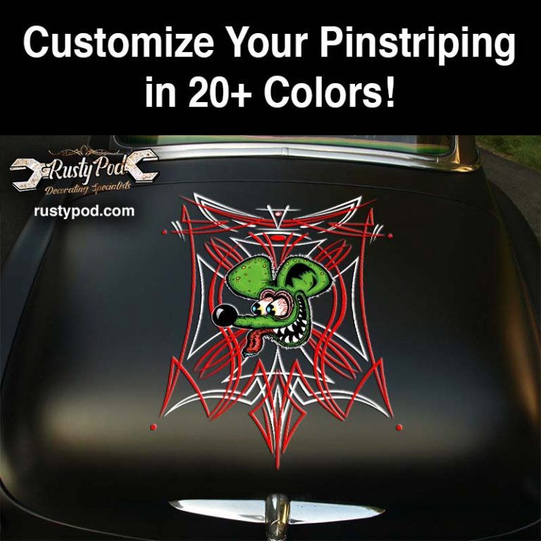 rat fink 2 colors pinstriping sticker 12057 - Rustypod Store