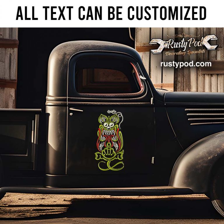 rat fink 3 colors pinstriping sticker 12058 - Rustypod Store