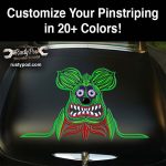 rat fink pinstriping art sticker 12060 - Rustypod Store