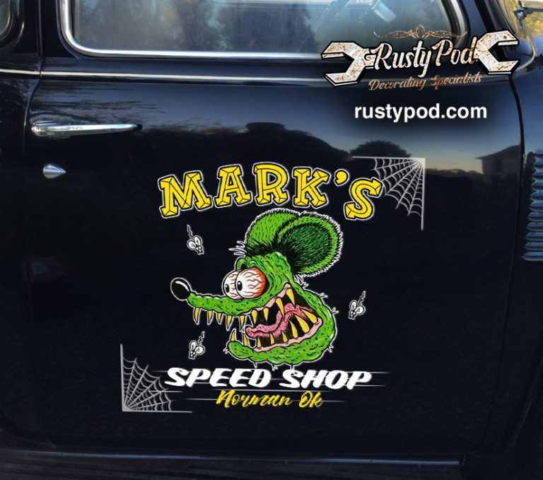2 PCS personalized hot rod garage | speed shop | kustom kultrure | old ...
