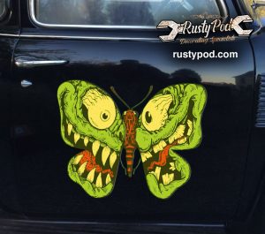 2 pcs hot rod garage | rat rod | pinstripe | low brow art set 02 vinyl ...
