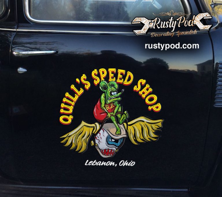 2 pcs personalized hot rod garage | old school garage | kustom kulture ...