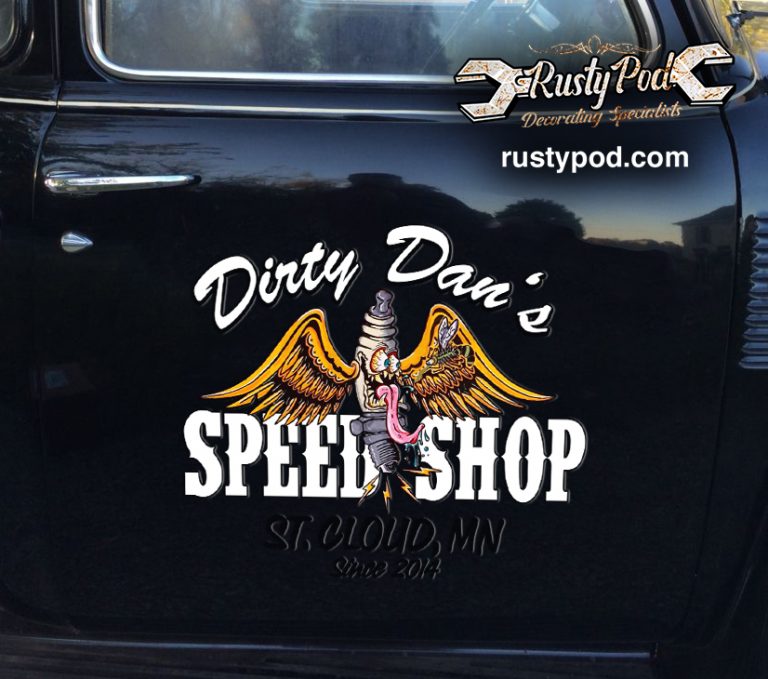 personalized hot rod garage | spark plug | lowbrow art | door lettering ...